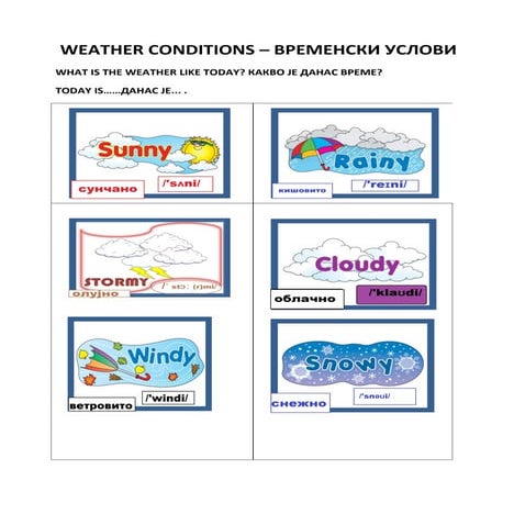 Weather conditions | PDF