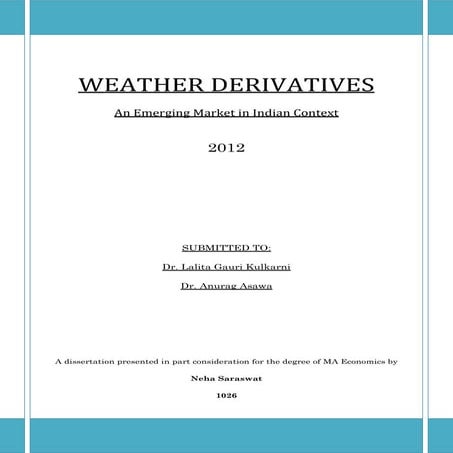 Weather derivatives | PDF