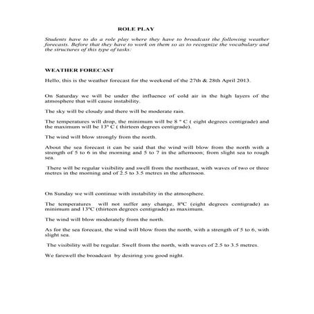 Weather forecast | PDF