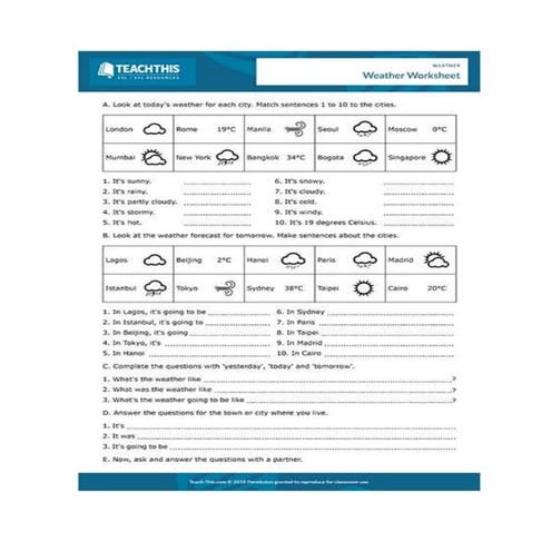 Weather forecast | DOCX | Weather | Science