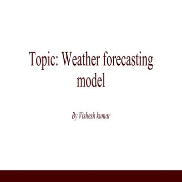 Weather Forecasting Model Pptx