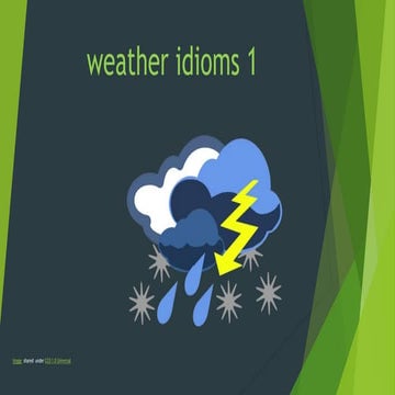 Weather idioms 1 | PPTX