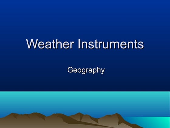 How do we measure the weather | PPT