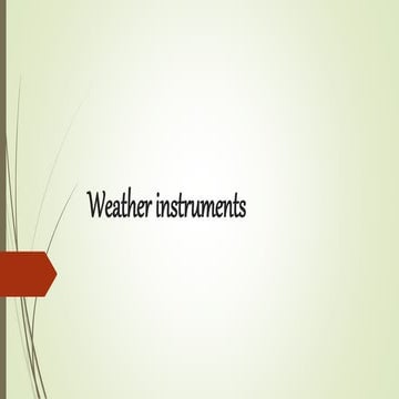 Weather instruments | PPTX