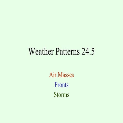 Weather patterns | PPT