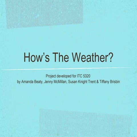 Weather ppt | PPT