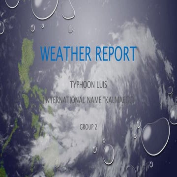 Weather report | PDF