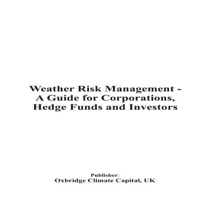 Weather risk management | PDF | Stocks and Bonds | Personal Investing