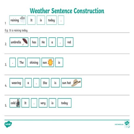 Interactive Weather Sentence Construction for Early Learners | PDF