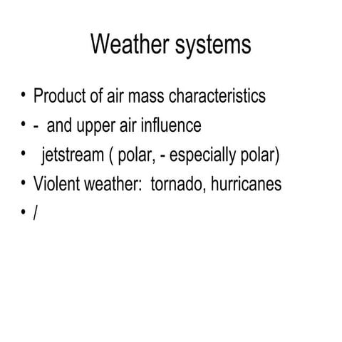 Weather systems | PPT