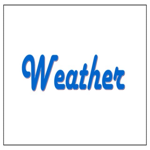 Weather vocabulary | PPT