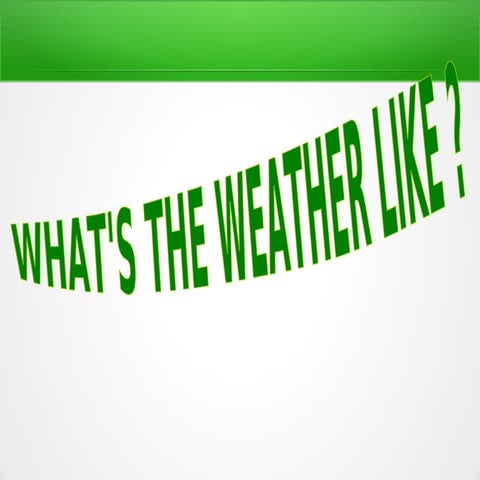 Weather vocabulary | PDF