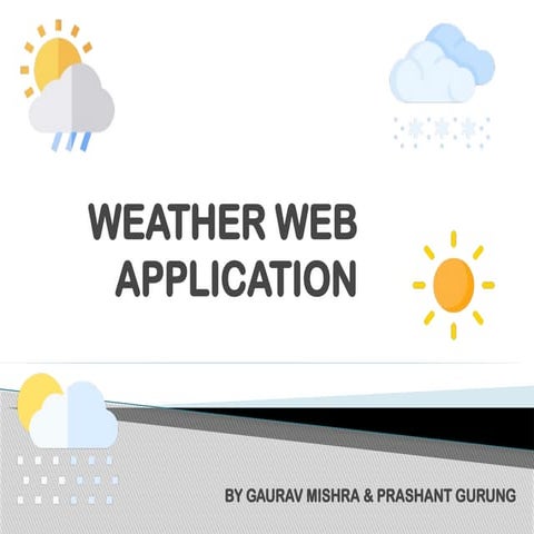 WEATHER WEB is used for finding the weather condition. | PPTX