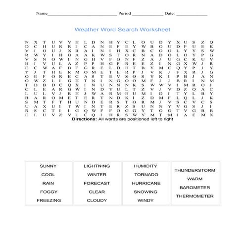 Weather Word Search | DOC