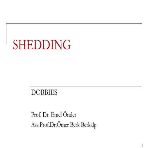 Shedding types (dobby, tappet and jacquard) | DOCX