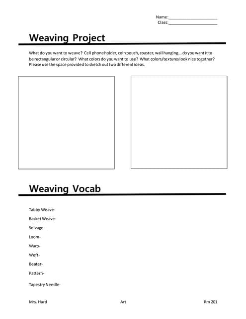 Types of weaving handout | PDF