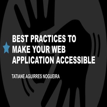 Identifying and fixing the most common web accessibility issues | PPTX