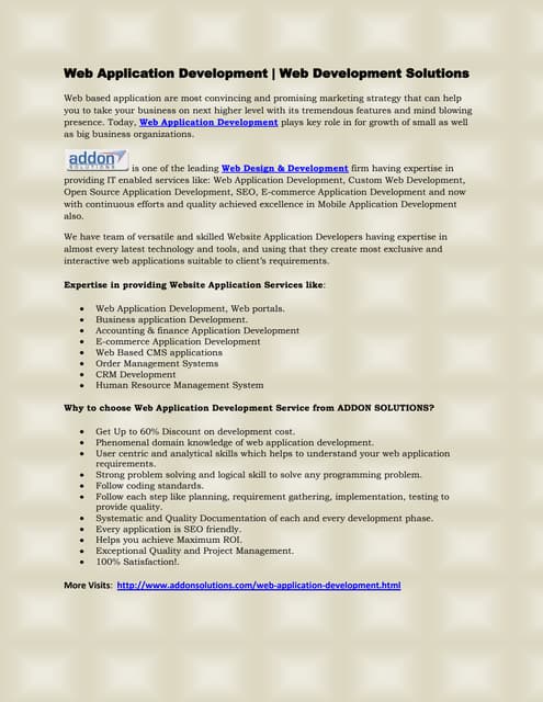 Web application development | PDF