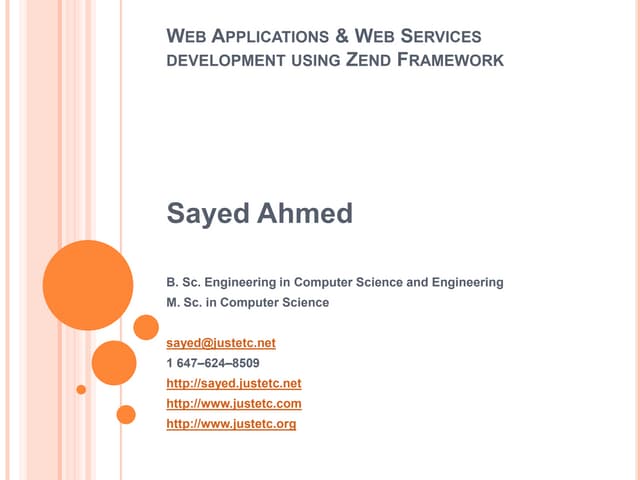 Web Application Development Using Zend Framework Ppt 5406