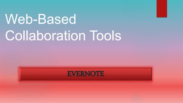 Web Based Collaboration Tools Ppt