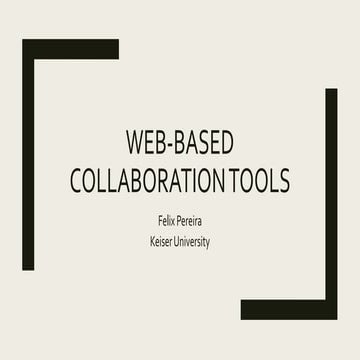 Web based collaboration tools | PPT