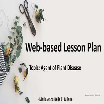 Web-Based Lesson Plan-Agents of Plant Diseases | PPTX