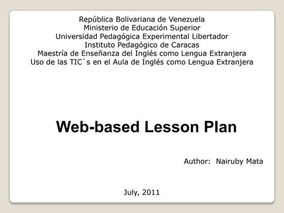 Lesson Plan N° 7 | PDF