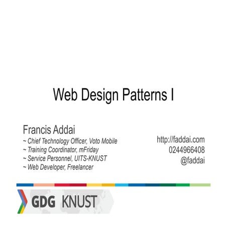 Web Design Patterns | PPT