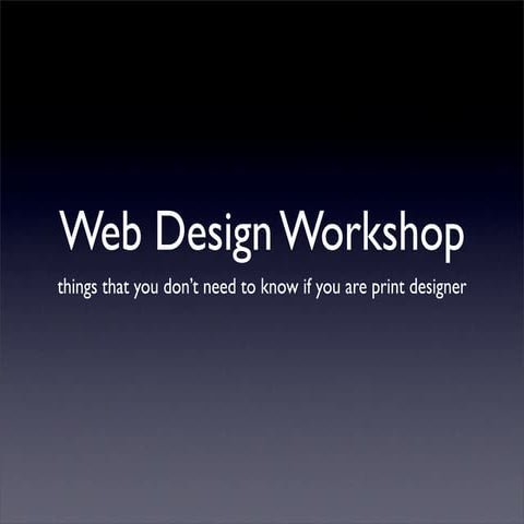 Web Design Workshop Ppt