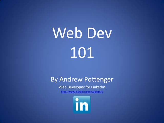 Web dev-101 | PPT Web dev-101 | PPT