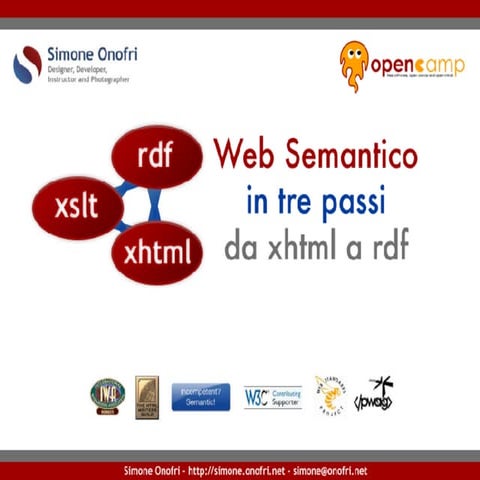Web Semantico: da XHTML a RDF in 3 click | PPT | Web Design and HTML | Internet