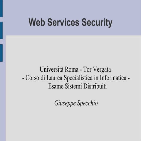 Web Services Security | PPT