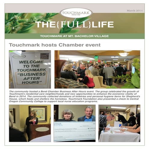 Touchmark at Mt. Bachelor Village - March 2014 Newsletter | PDF