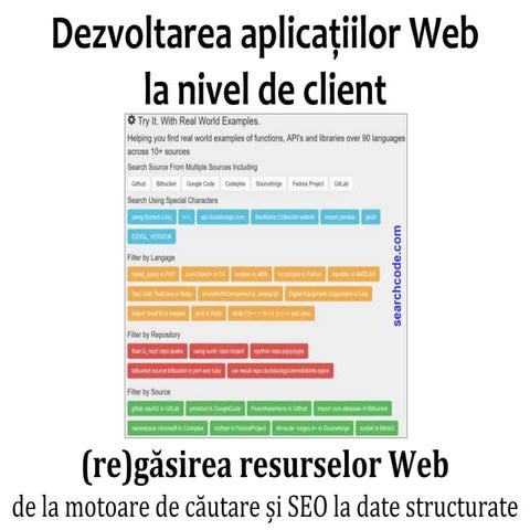 CLIW 2017-2018 (3/12) (Re)găsirea resurselor Web. De la motoare de căutare şi SEO la date ...