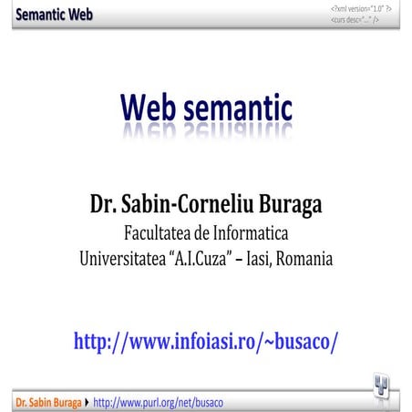 Web06 Semantic Web: Ontologii OWL | PDF