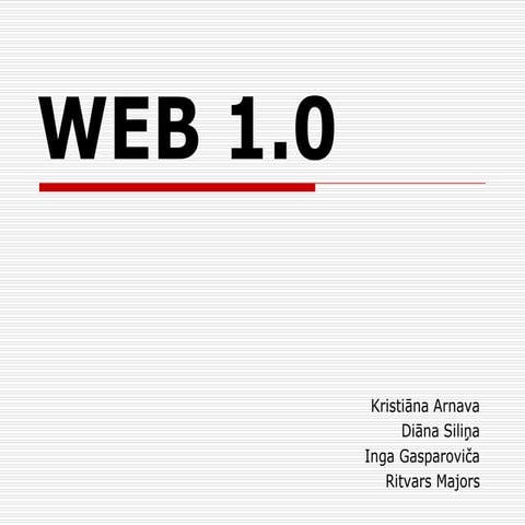 Web 1.0 | PPT