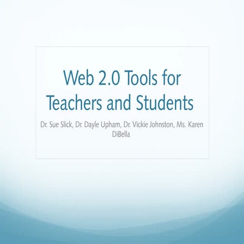 Web 2.0 for Teachers and Students | PPT