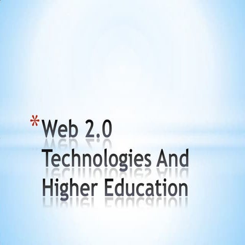 Web 2.0 presentation | PPT
