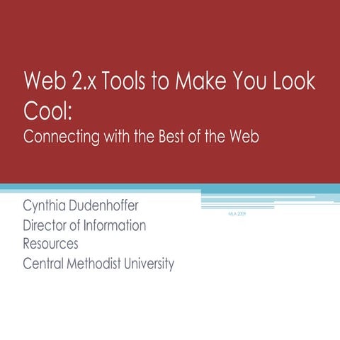 Web 2.X Tools Dudenhoffer | PPTX