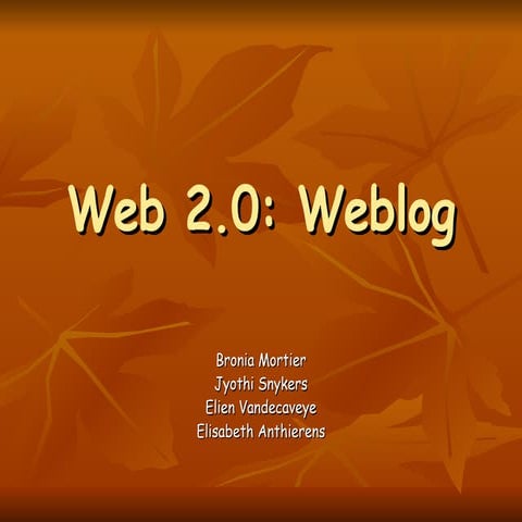 Web2.0 Blog | PPT