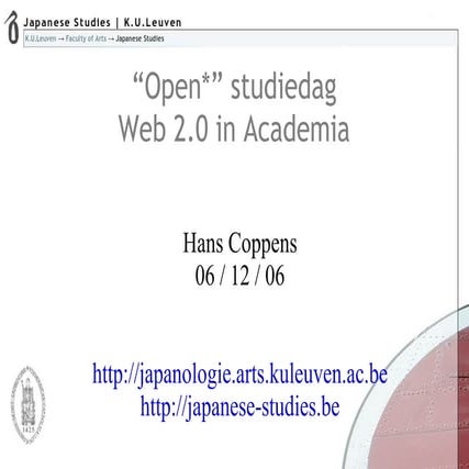 Web2.0 in Academia | ODP | Computing | Technology & Computing