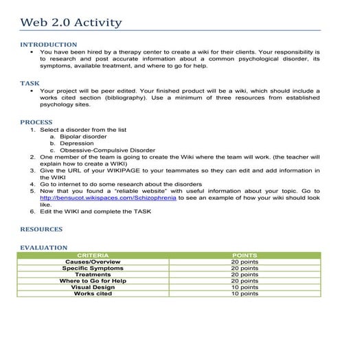 Web 20 training handout | PDF