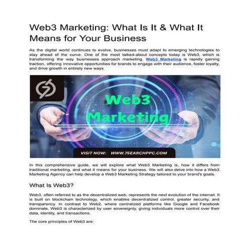 Web3 Marketing_ What Is It & What It Means for Your Business.pdf | Web ...