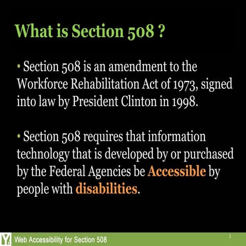 Web accessibility for section 508 | PPT