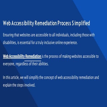 Web Accessibility Remediation Process Simplified.pptx