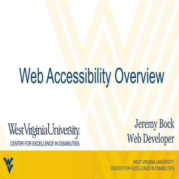 Web Accessibility Overview | PPTX
