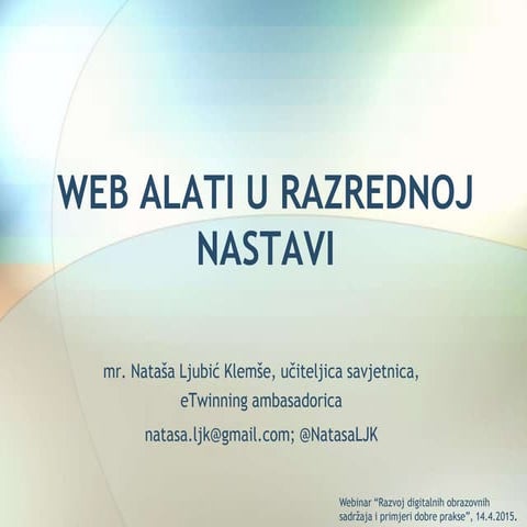 Web alati u razrednoj nastavi | PPTX