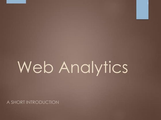 Web Analytics in 10 slides | PDF