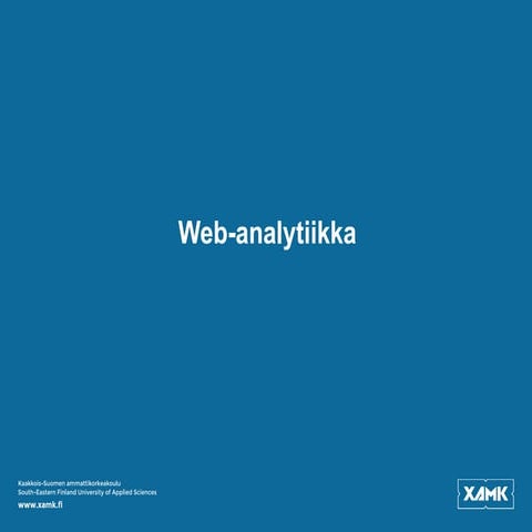 Web-analytiikka | PPT