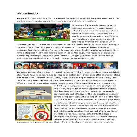 Web animation | PDF | Web Design and HTML | Internet